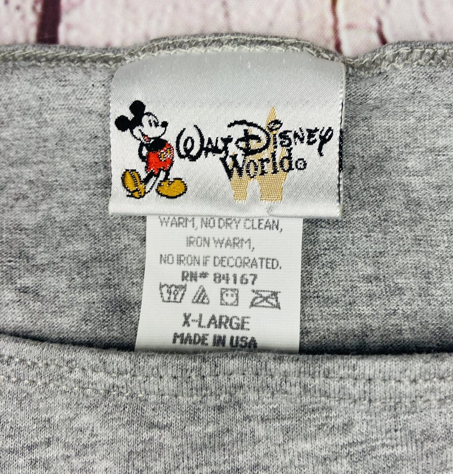 *VINTAGE* Walt Disney World Mickey Mouse 1990s Gray Tank Top; Made in ...