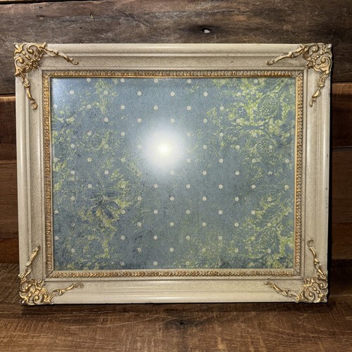 Vintage Ornate Antique White & Gold Embossed Corners Fr ame 12"x10 ...
