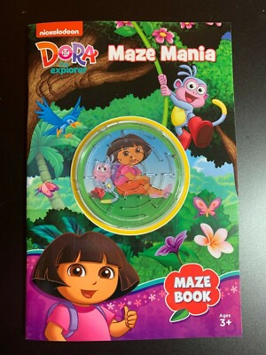MAZE MANIA DORA THE EXPLORER MAZE BOOK WITH REAL GAME ON COVER! NEW ...