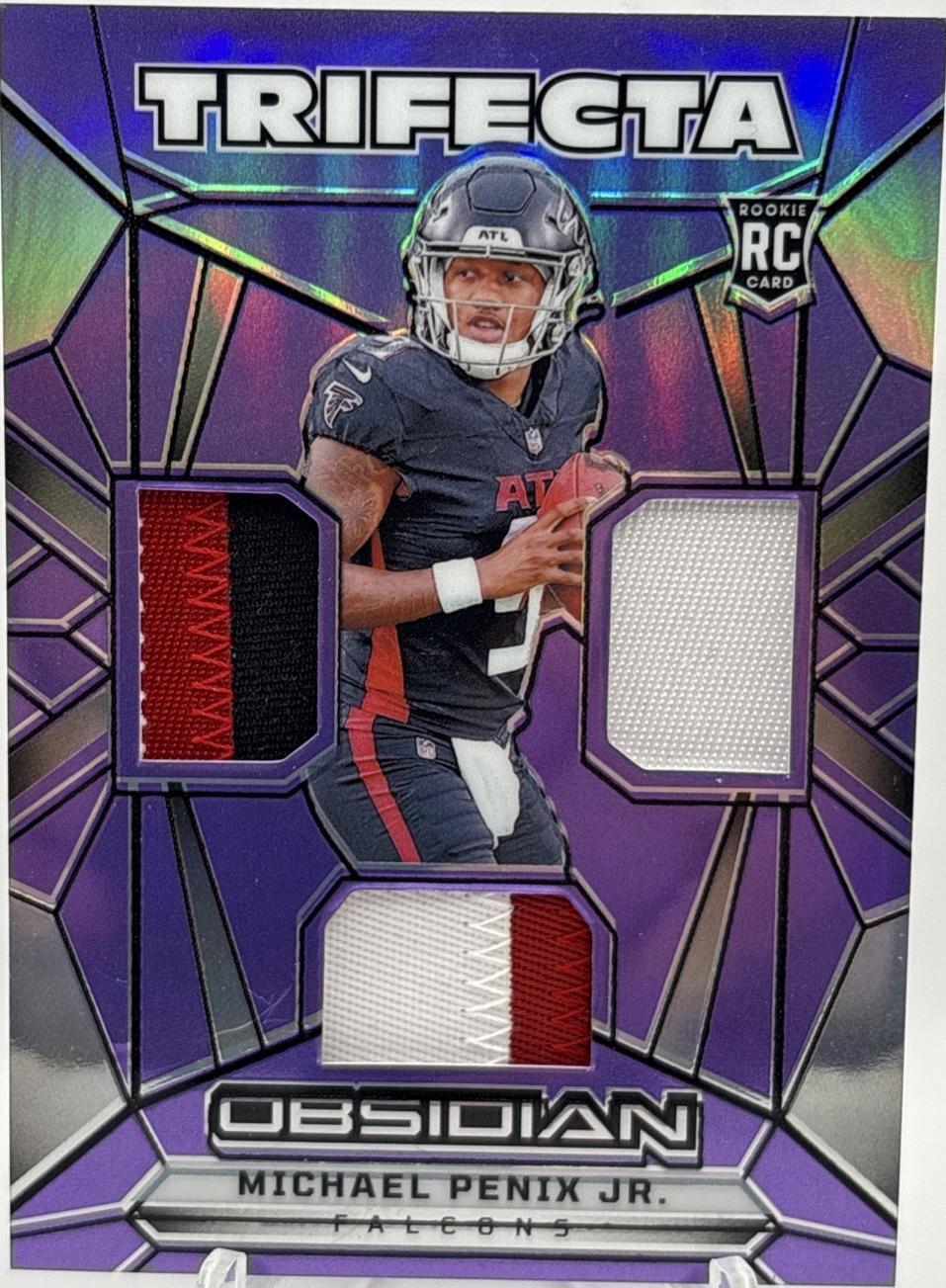 2024 Panini Obsidian - Trifecta Swatches Michael Penix Jr. #TS-MPJ Purple /49 (MEM, RC) for sale ...