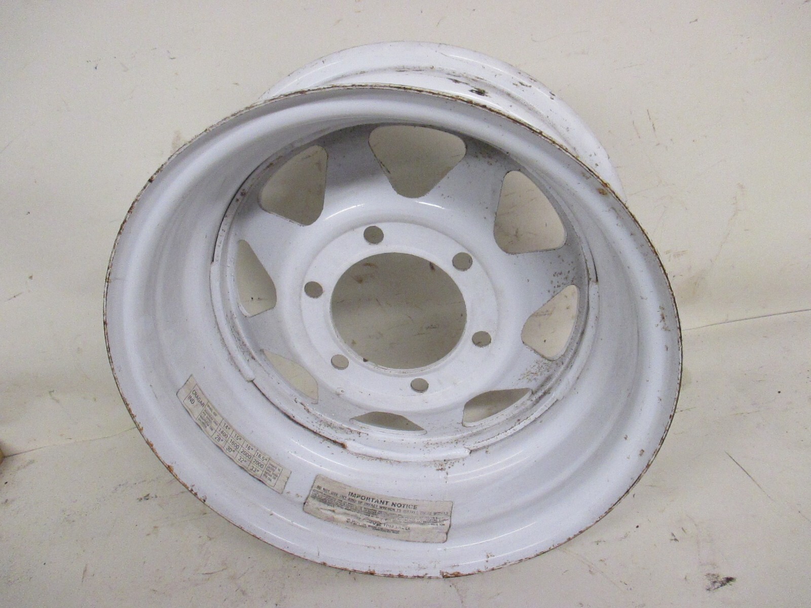 WELLER WHITE STEEL 8 SPOKE WHEEL NOS 6 X 14 | eBay UK