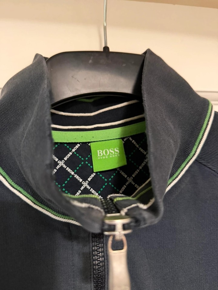 Hugo Boss BOSS Men’s 1/4 Zip Jumper Size L Navy Blue Pullover – Read ...