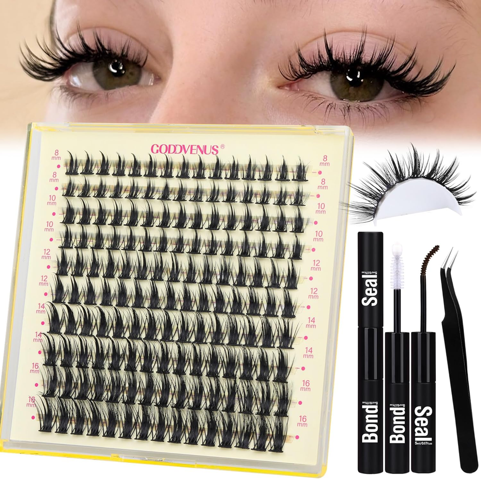Manga Individual Eyelashes Kit Natural Cluster Lashes Kit Wispy Lash ...