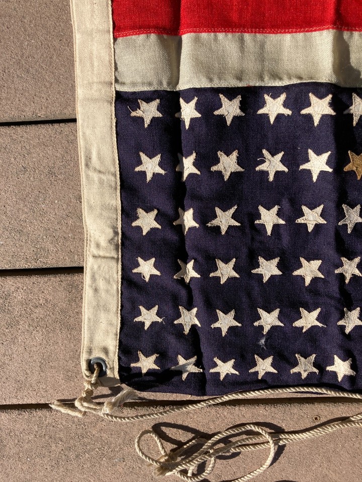 Small WW2 USN US Navy 48 Star Naval Nautical Ensign Flag Field Gear | eBay