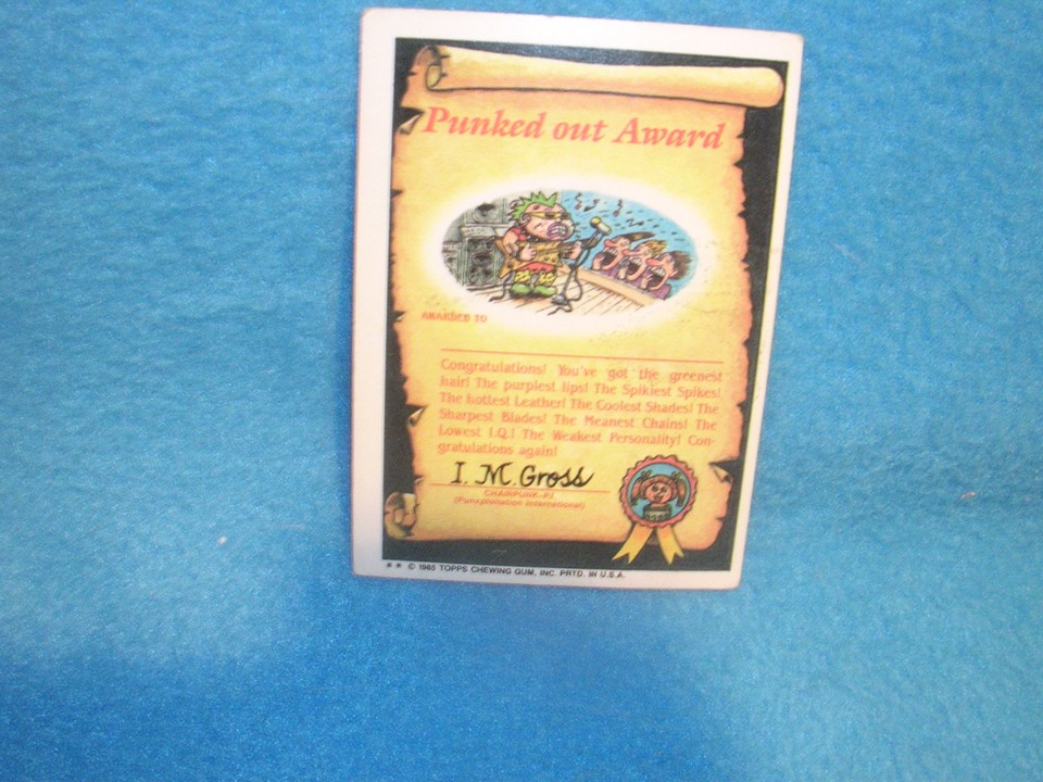 Garbage Pail Kids, Leary Lindsay 45a, Back is Punked Out Award | eBay