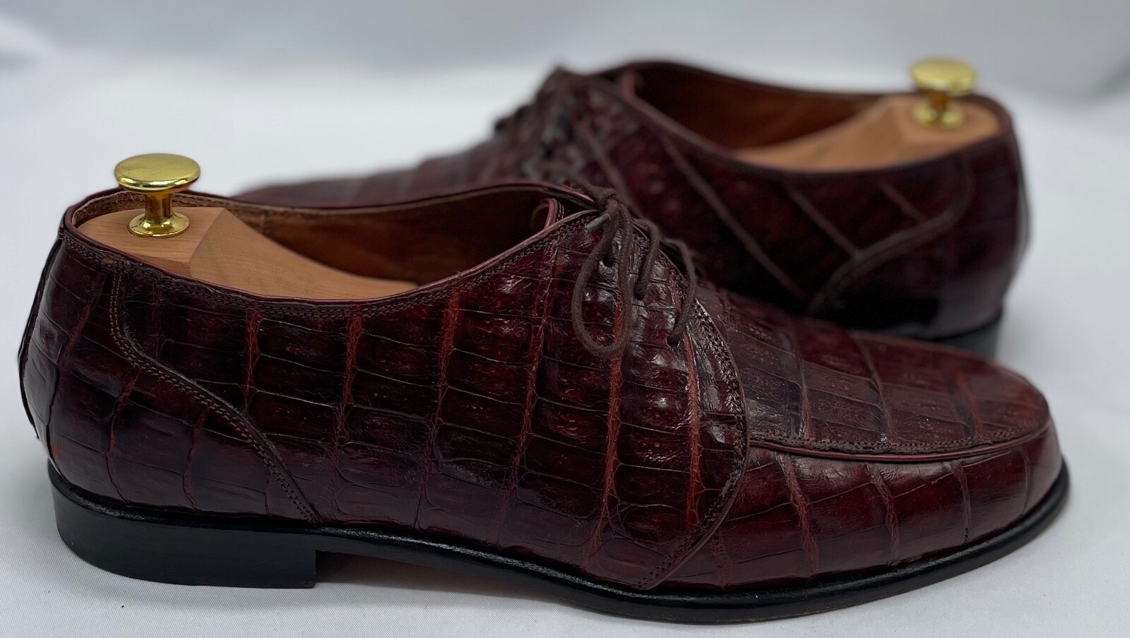 Genuine Crocodile Shoes | Burgundy Color | Made in It… - Gem