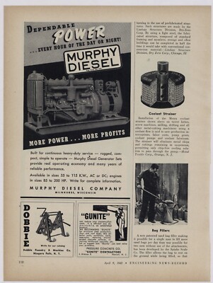 1942 Murphy Diesel Engine Ad: Dependable Power Every Hour - Milwaukee ...