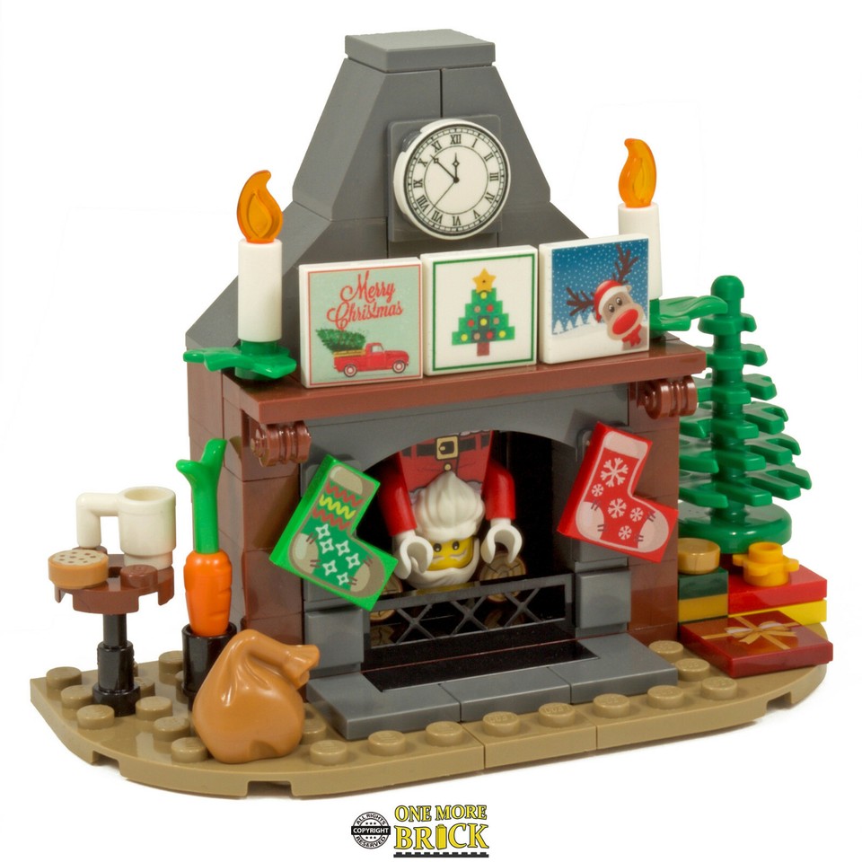 Santa's Fireplace | Christmas Xmas Santa | Kit Made With Real LEGO ...