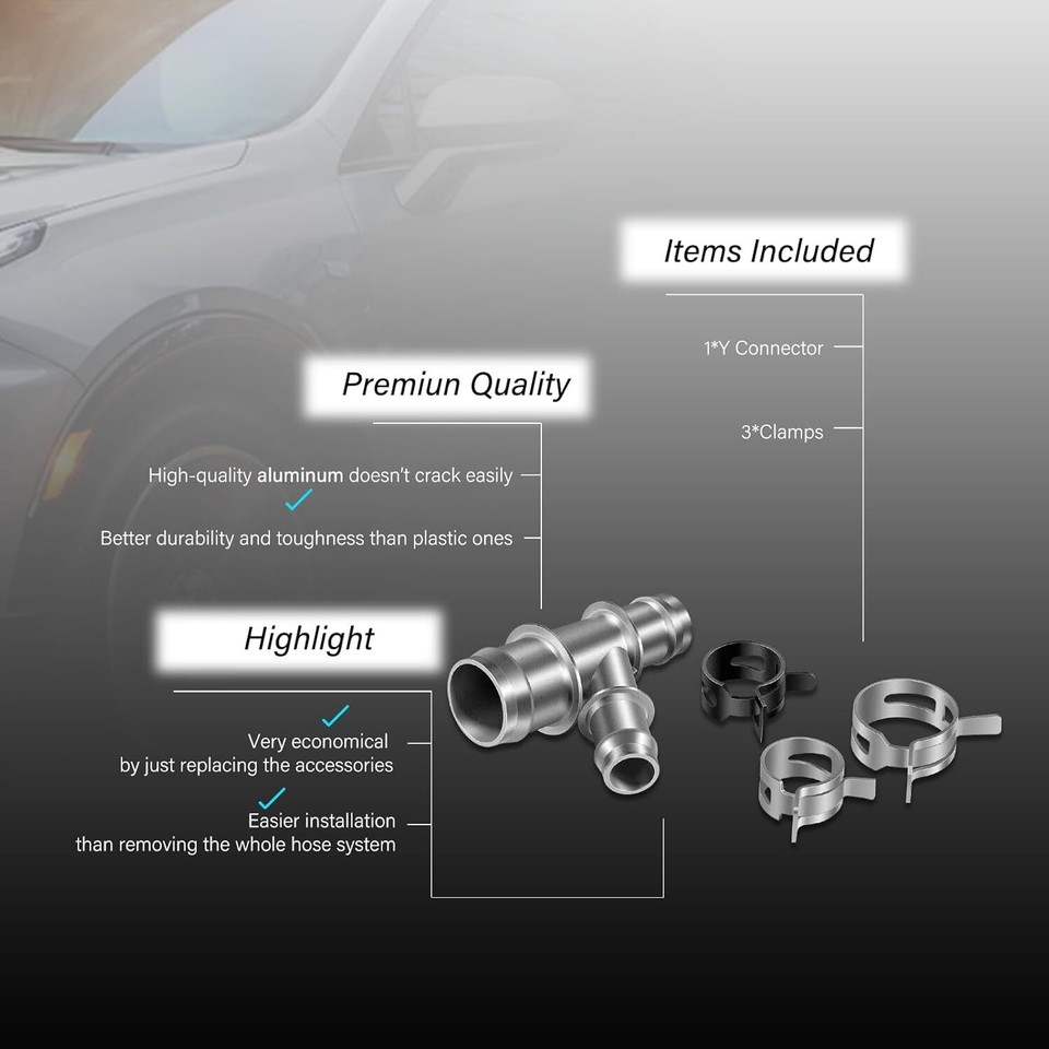 Radiator Coolant Hose Y Connector Coolant Hose Junction 47157 for ...