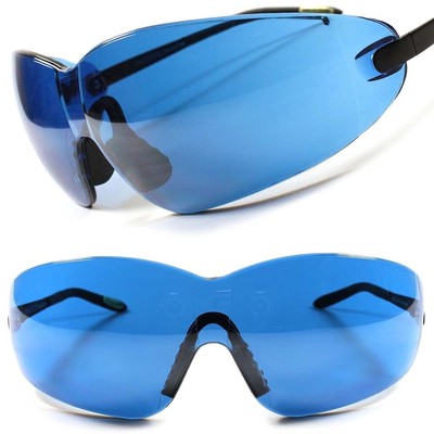 Large Oversized Blue Lens Wrap Motorcycle Riding Biker Stylish Sport ...