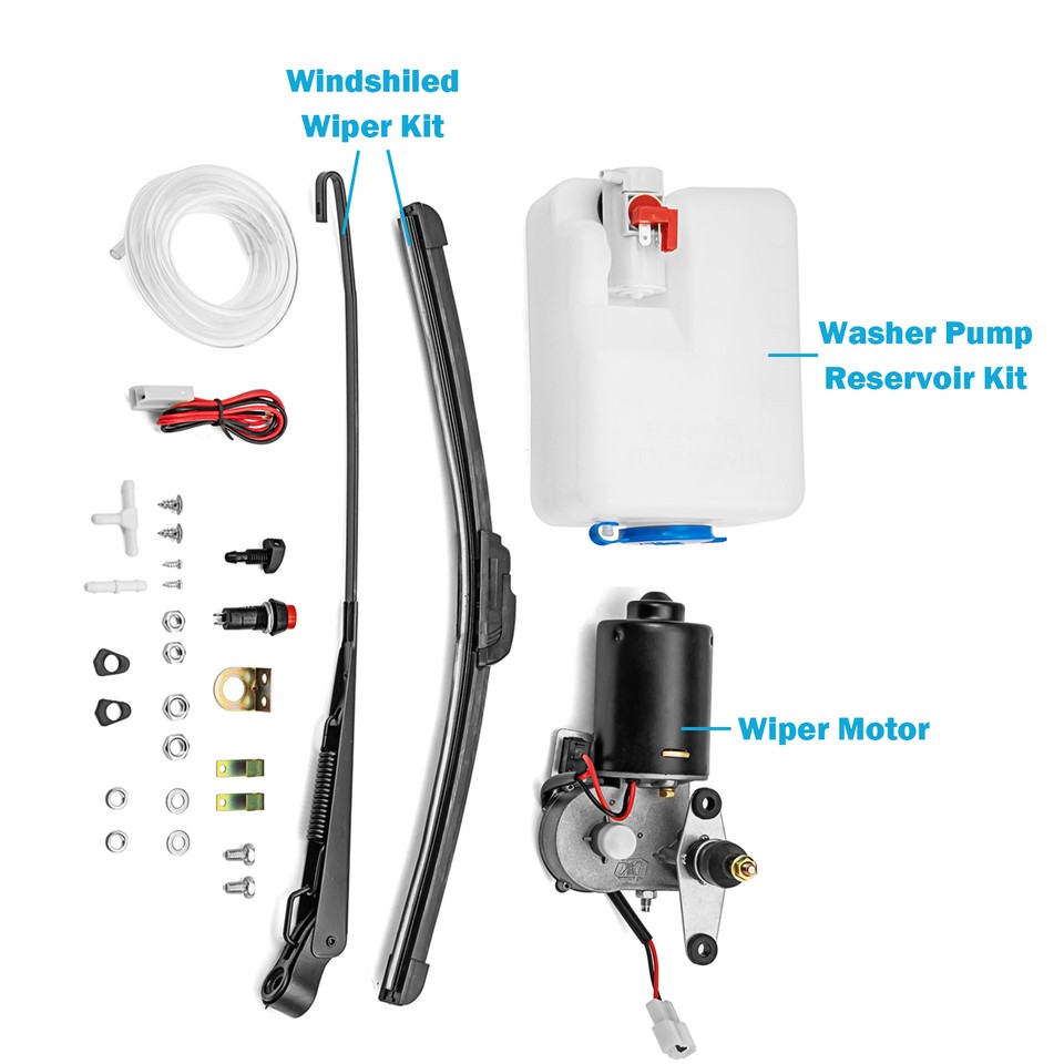 12V Electric Windshield Wiper Motor Kit UTV for Honda Pioneer CF-MOTO ...