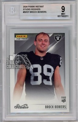 Brock Bowers 2024 Panini Instant Studio Rookie Card #SR-37 BGS 9 Mint ...