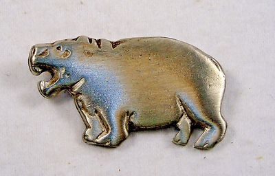 Animal Cracker Hippopotamus Brooch ~ Handcrafted By Pewter Crafters Of ...