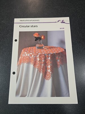 Marshall Cavendish Circular Stars Lacy Tablecloth Vintage Crochet ...