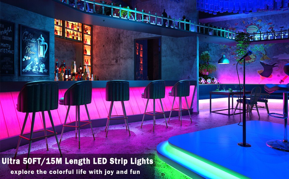 Led Strip Lights 65.6ft RGB Led Room Lights 5050 Led Tape Lights Color ...