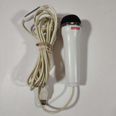 White Logitech Konami USB Microphone ICES-003 Playstation Xbox Wii ...