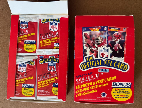 1989 Pro Set NFL Football Series 2 UNOPENED 14 New Card 36 Sealed Pack ...