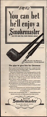 1943 Vintage ad Smokemaster pipes retro gift Christmas WWII era 4/07/23 ...