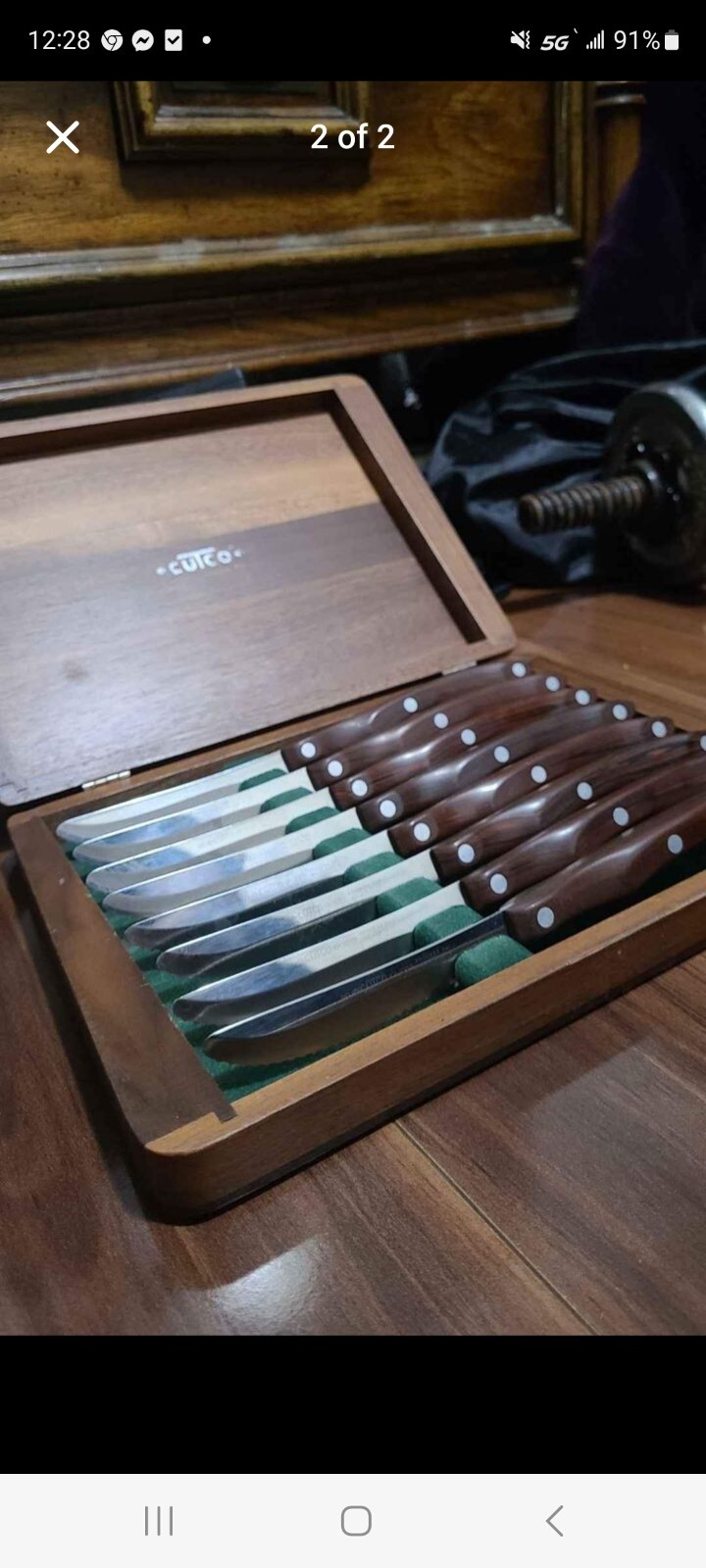 Cutco knife set steak knives 1058 set of 8 dinner with wood box | eBay