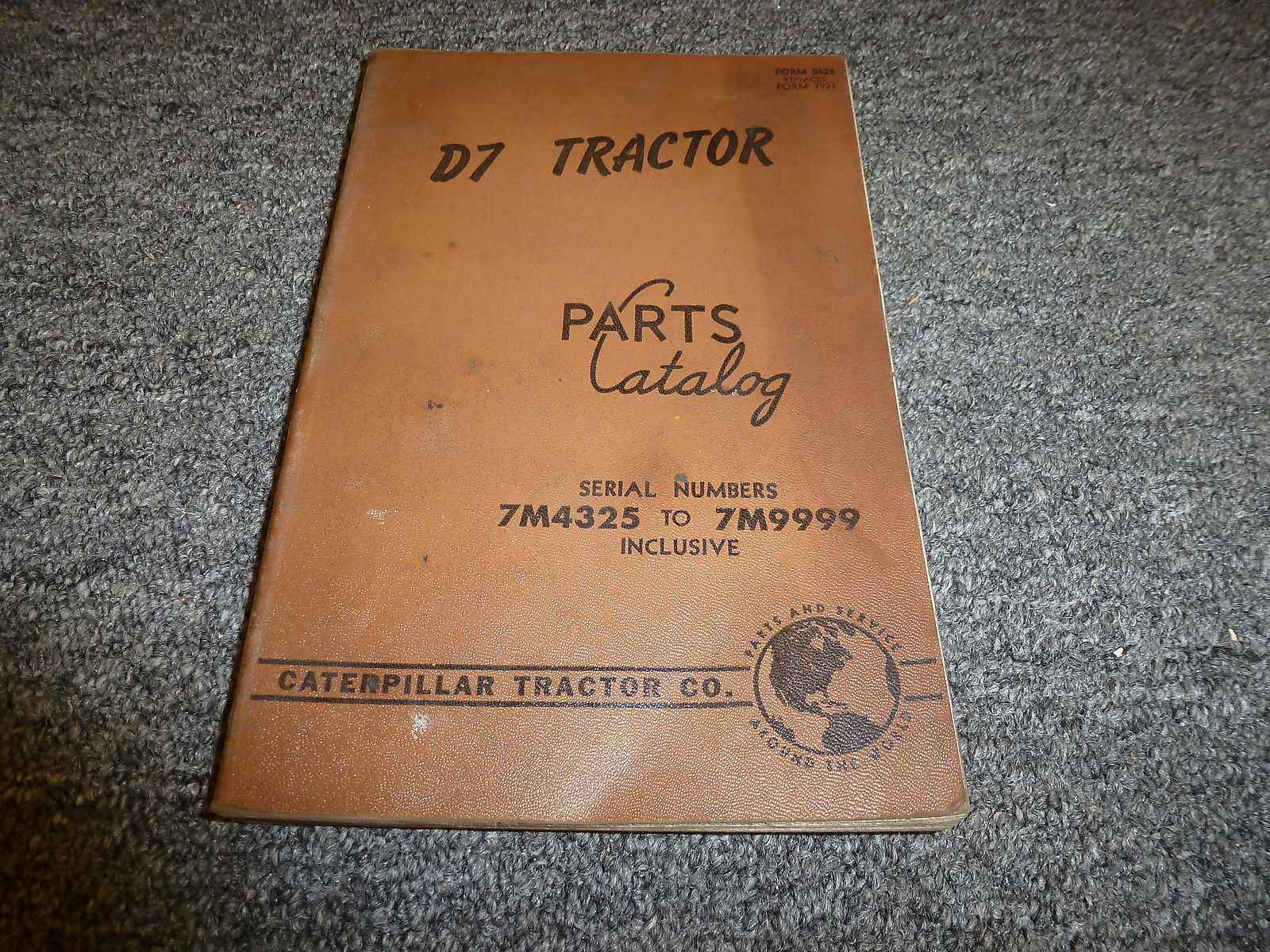 Caterpillar Cat D7 Crawler Tractor Dozer Parts Catalog Manual S/N ...