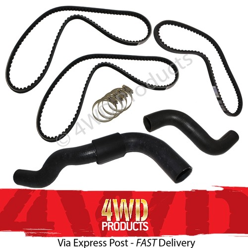 Radiator Hose & Belt SET for Toyota LandCruiser FZJ75 4.5 1FZ-FE (92-99 ...