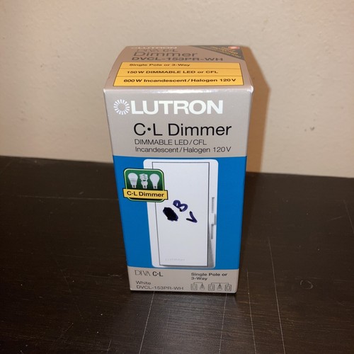 Lutron DVCL-153PR-WH Diva 120V Single Location or 3-Way CFL/Digital LED ...