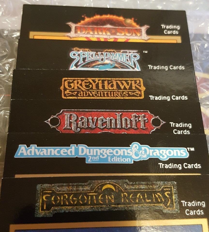 20 pack TSR 1992 AD&D 2nd EDITION COLLECTOR CARDS. PART 1 AND 2 | eBay