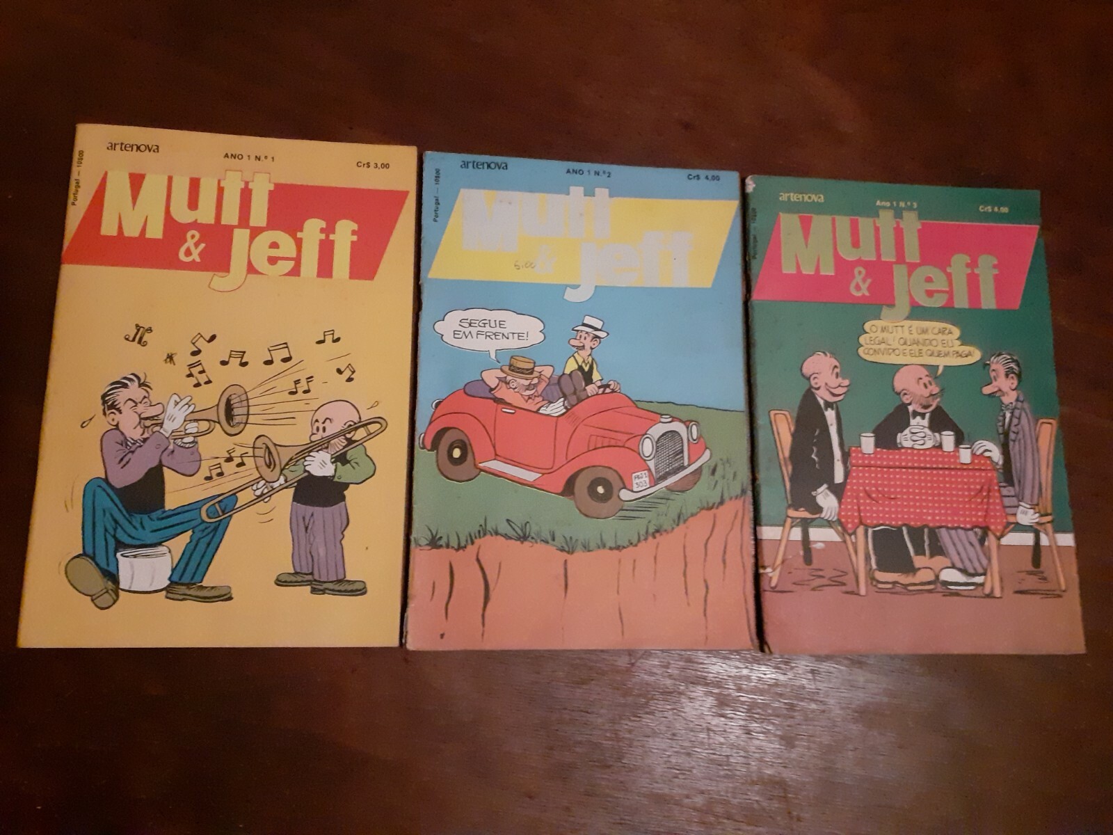 MUTT AND JEFF numbers 1, 2 and 3 comics magazine Artenova edition ...