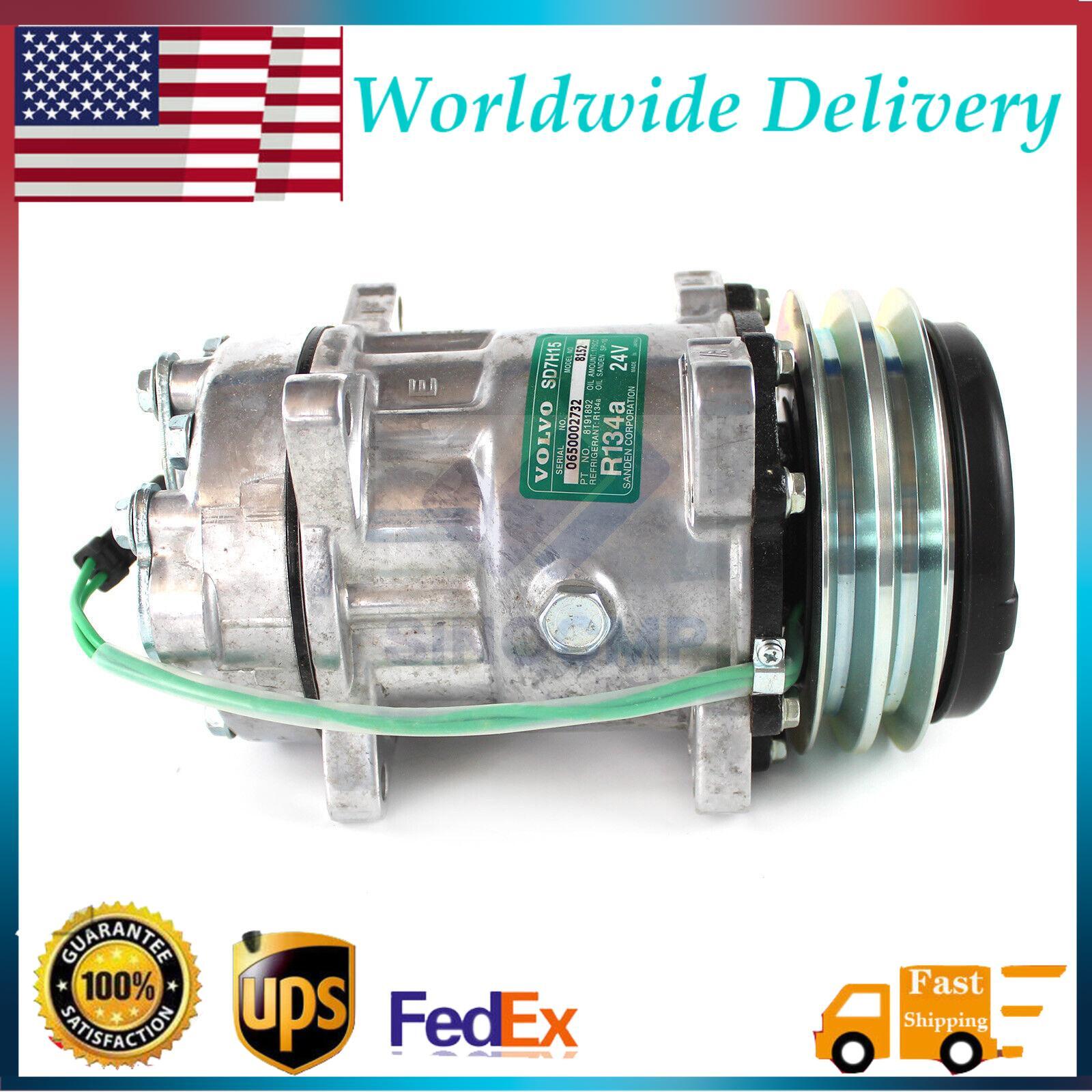 A/C Compressor 11412631 15082727 for Volvo Excavator EC330B EC360B G900 ...