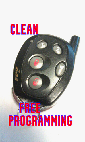 CLEAN PURSUIT 5 RED LED BUTTON KEYLESS REMOTE START FOB TRANSMITTER ...