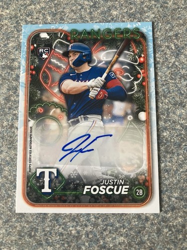 2024 Topps Holiday Baseball Justin Foscue Rookie Auto HAC-JF | eBay