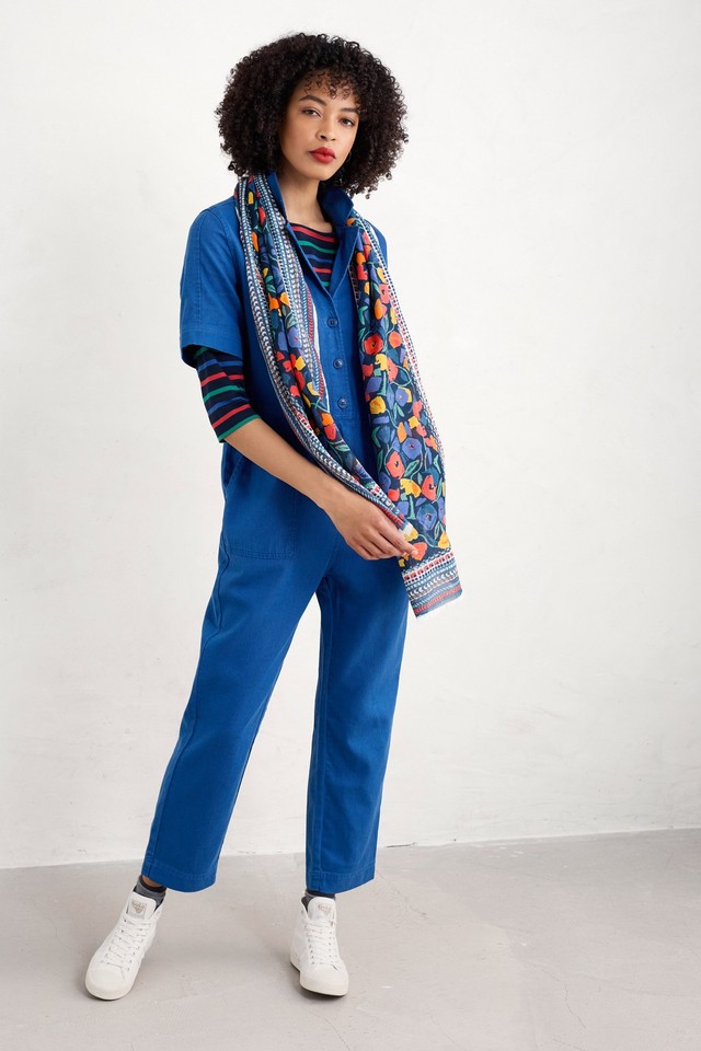 Seasalt Women's Scarf - multi May Garland Printed Scarf - Zennor Blooms ...