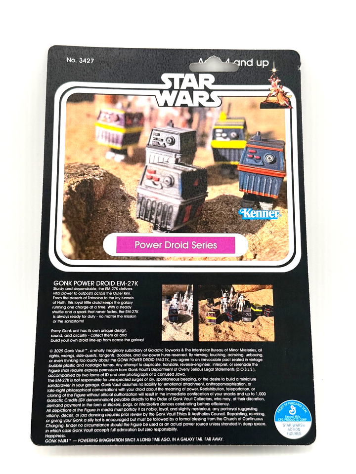 Custom Carded Gonk Power Droid Figure Kenner-Style 3.75" Star Wars ...
