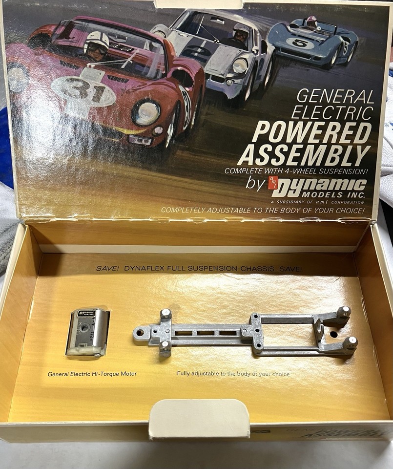 Vintage Dynamic Slot Car Chassis And GE Motor Kit. | eBay