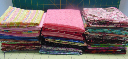 50pc Quilt/Craft Assorted Fabric Prints Fat Quarters Bundle 18x21 | eBay
