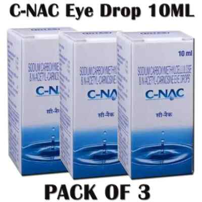 C-NAC Eye Drops, N-Acetyl-Carnosine Eye Drops - 10 ml (Pack of 3) Free ...