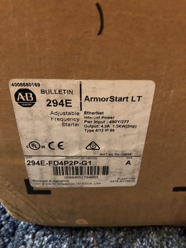 -New- Allen Bradley 294E-FD4P2P-G1 ARMORSTART LT Variable Motor ...