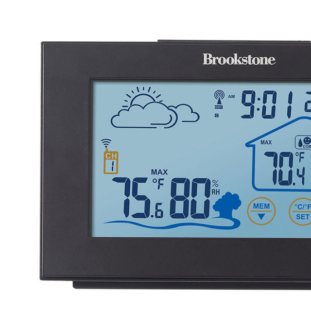 Brookstone Touch Display Digital Weather Forecaster Bs30173 for sale ...