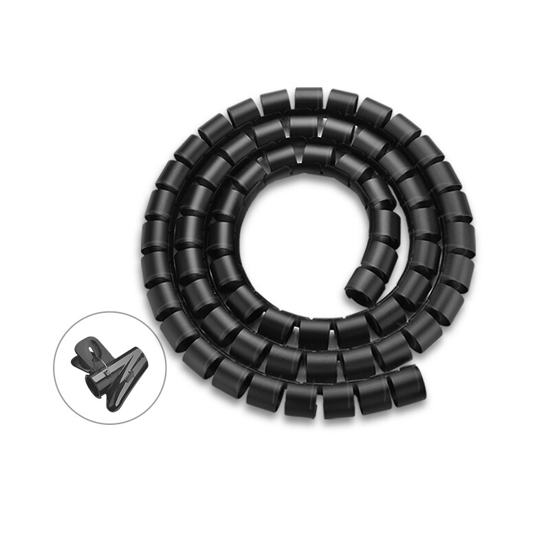 Home Cable Wire Cord Wrap Organizer Coiled Tube Sleeve Cover Management ...