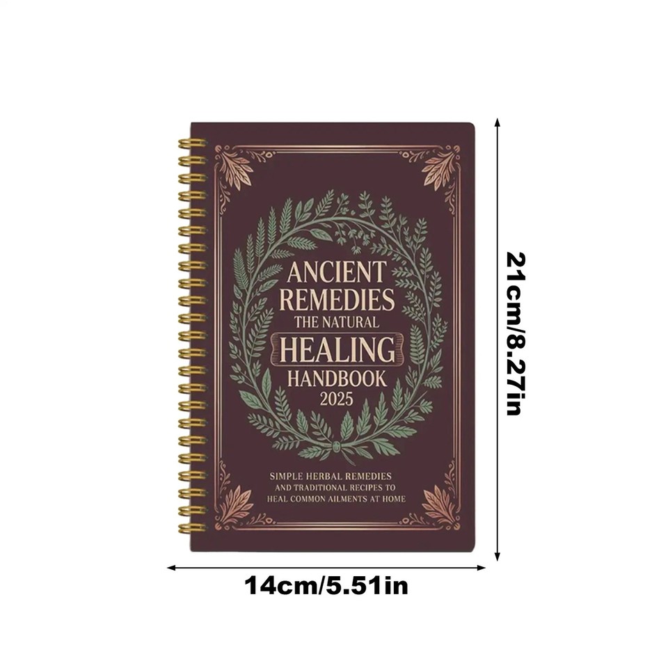 The Natural Healing Handbook, Spiral-Bound Guide for Herbal Remedies ...