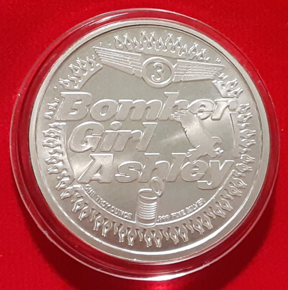 1 oz .999 Fine Silver *RIDING HIGH* SEXY (BOMBER GIRL-ASHLEY) | eBay
