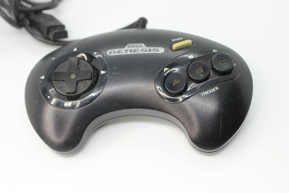 Sega Genesis 3 Button Controller OEM Original Tested Black | eBay