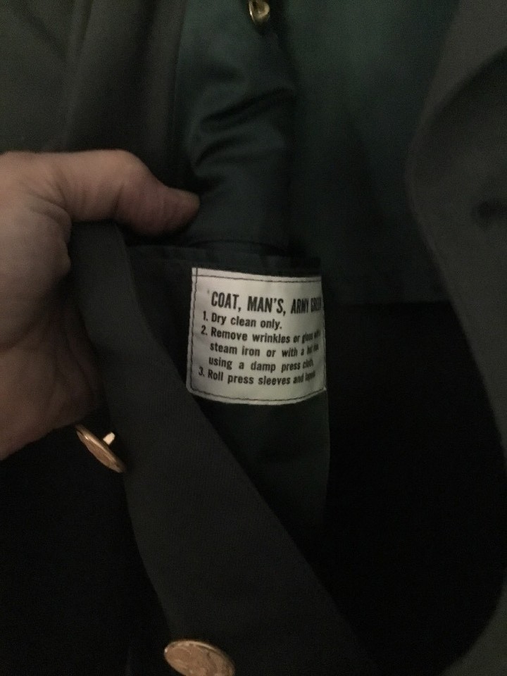 Marlow White Military Army Dress Green Coat Sz 41L Medic With Pins And ...