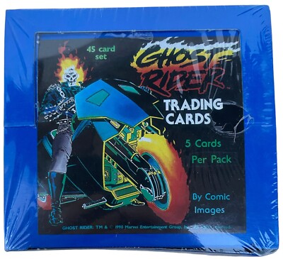 Comic Images Marvel Ghost Rider Trading Card Box Vintage 1990 Rare NEW ...
