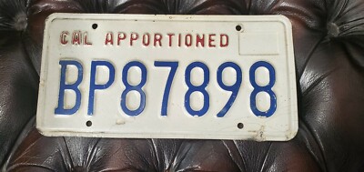 Expired California Apportioned License Plate | eBay