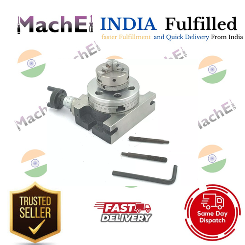 3"Inch II 80 mm Low Profile Milling Rotary Table (50 mm 3 Jaws Chuck ...