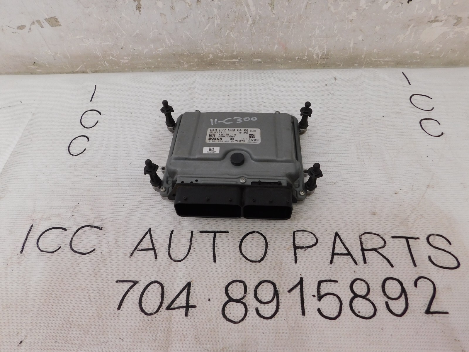 2009-2012 Mercedes C300 ECU ECM Engine Control Module 09-12 -A272 900 ...