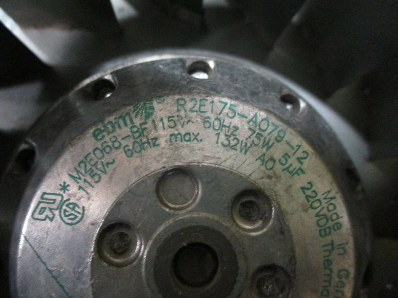 EBM R2E175-A079-12 Thermal Cooling Fan 115VAC 75Watt 5uF *Tested* | eBay