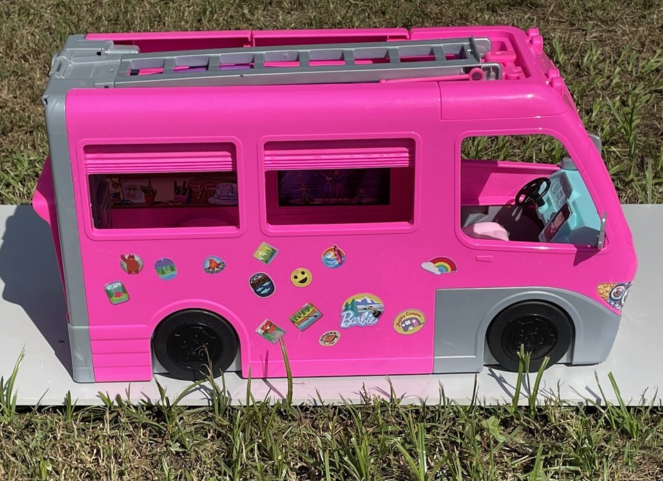 Preowned Barbie Doll Dream Camper Van Playset with Slide | eBay