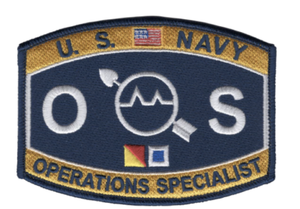 4.5" NAVY OPERATIONS SPECIALIST RATING HAT EMBROIDERED PATCH | eBay